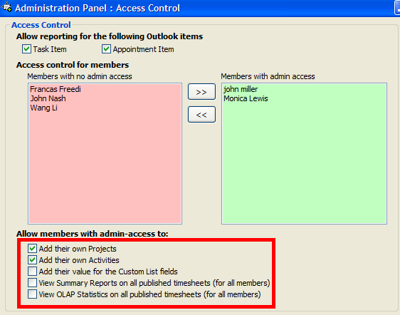 What additional features are provided to team members, having admin ...